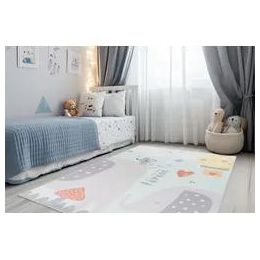 Kinderteppich Obsession "Magic Kids ML 105", grau, B:115cm H:8mm L:160cm, Polyester, Teppiche, Kinderteppich, niedliches Elefanten Motiv, waschbar, Kinderzimmer