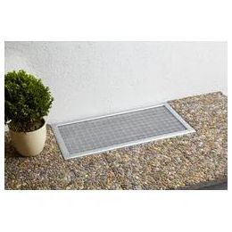 Lichtschachtabdeckung Hecht INTERNATIONAL "PROFI", silber (rahmen: silberfarben gewebe: transparent), B:115cm H:60cm, Insektenschutzgitter, Kellerschachtabdeckung, k&uuml;rzbar