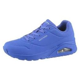 Sneaker Skechers "Street Uno - Stand on Air", Damen, Gr. 37, blau (royalblau), Lederimitat, Schuhe Sneaker, Freizeitschuh, Halbschuh, Schn&uuml;rschuh mit Memory Foam, Topseller