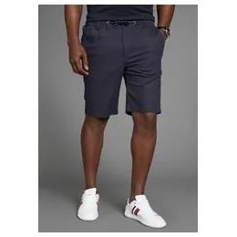 Bermudas DELMAO "aus Leinen", Herren, Gr. M, N-Gr, blau (marine), Web, Obermaterial: 55% Leinen, 45% Baumwolle, Leinenoptik, bequem kniefrei, Hosen Bermudas, L&auml;ssige Bermudas