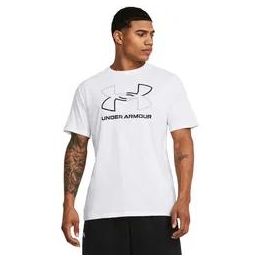 T-Shirt Under Armour "UA GL FOUNDATION UPDATE SS", Herren, Gr. M, wei&szlig;, Single Jersey, Obermaterial: 60% Baumwolle, 40% Polyester, unifarben, normal, Rundhals, eng eingefasste Kante, Shirts T-Shirt, gerade Passform, kurze &Auml;rmel, mit Logodruck, pflegeleicht