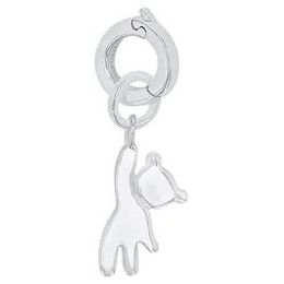 Charm-Einh&auml;nger Amor "Teddyb&auml;r", silber (silberfarben), Charms, Damen, Silber 925 (Sterlingsilber)