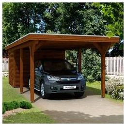 Skan Holz Einzelcarport SKANHOLZ "Spessart", braun, B/H/T: 220cm x, Carports