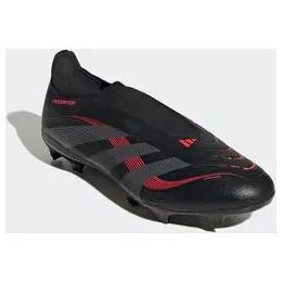 Fu&szlig;ballschuh Adidas PERFORMANCE "PREDATOR LEAGUE LACELESS FG/MG", Herren, Gr. 47, schwarz (core schwarz, grau four, lucid rot), Synthetik, Schuhe Fu&szlig;ballschuh, f&uuml;r Rasenpl&auml;tze