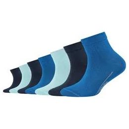 Kurzsocken Camano "ca-soft", Herren, Gr. 27-30, blau (daphne), Baumwollmischung, unifarben, normal, Socken, mit verst&auml;rktem Fersen- und Zehenbereich