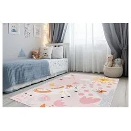 Kinderteppich Obsession "Magic Kids ML 101", rosa (rosa, pferd), B:115cm H:8mm L:160cm, Polyester, Teppiche, Kinderteppich, niedliches Pferde Motiv, waschbar, Kinderzimmer