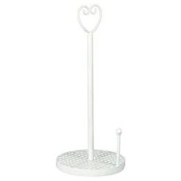 K&uuml;chenregal AMBIENTE HAUS "K&uuml;chenrollenst&auml;nder Herz in Antikwei&szlig;", wei&szlig;, B:17cm H:39cm T:17cm, Eisen, Regale
