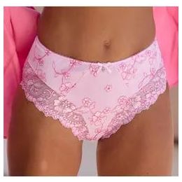 Slip Lascana "Wanda", Damen, Gr. 44/46, rosa (pink, rose), Obermaterial: 68% Polyamid, 18% Baumwolle, 10% Polyester, 4% Elasthan, Unterhosen Slip, in abdeckender Schnittform und Stickerei Spitze