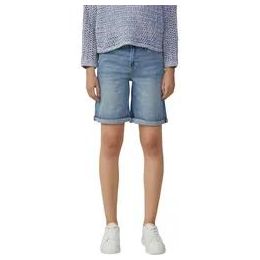 Jeansshorts s.Oliver, Damen, Gr. 46, N-Gr, blau (mid blau), Denim/Jeans, Obermaterial: 98% Baumwolle, 2% Elasthan, unifarben, normal kniefrei, Jeans Jeansshorts, im 5-Pocket-Stil