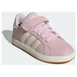 Sneaker Adidas SPORTSWEAR "GRAND COURT 00S KIDS", M&auml;dchen, Gr. 35, pink (clear pink, sanftes wei&szlig;, gum10), Leder, Textil, Schuhe Sneaker, Design auf den Spuren des Adidas Superstar, f&uuml;r Kinder