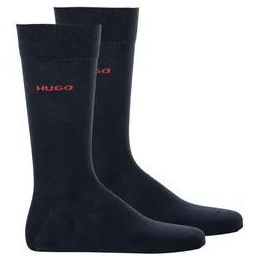 Kurzsocken Hugo "Socken 2P RS UNI CC 2er Pack", Herren, Gr. 43-46, blau, Obermaterial: 83% Baumwolle CO. 15% Polyamid PA. 2% Elasthan EL., Socken