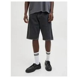 Jack & Jones Bermudas JACK & JONES "JJIRON JJORIGINAL SHORTS MF 328 SN", Herren, Gr. XL, N-Gr, schwarz denim detail:sq 737, Denim/Jeans, Obermaterial: 100% Baumwolle, unifarben, relaxed fit knielang, Hosen Bermudas