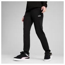 Trainingshose Puma "ESS SMALL NO. 1 LOGO SWEATPANTS TR OP", Damen, Gr. M, N-Gr, schwarz (Puma schwarz), Sweatware, Obermaterial: 68% Baumwolle, 32% Polyester, unifarben, regular fit normal, Hosen Trainingshose, aus French Terry, mit Eingrifftaschen, Regular Fit