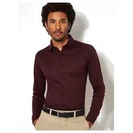 Langarmhemd DESOTO "Jerseyhemd Casual Kent", Herren, Gr. XXL, N-Gr, schwarz burgundy piqu&eacute;, Jersey, Obermaterial: 100% Baumwolle, unifarben, slim fit normal, Rundhals, Raglan&auml;rmel,&Auml;rmel mit &Auml;rmelschlitz 1-Knopf-Manschette mit Schlitz, Hemden