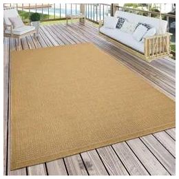 Teppich Paco Home "Timber 125", gelb, B:160cm H:4mm L:220cm, Polypropylen, Teppiche, Teppich, Flachgewebe, Sisal Optik, auch als L&auml;ufer, In- und Outdoor geeignet
