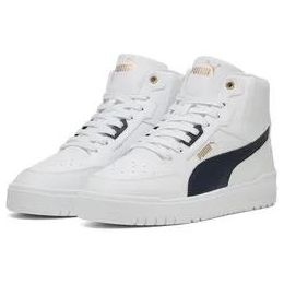 Sneaker Puma "SHUFFLE DOWNTOWN MID", Herren, Gr. 47, blau (Puma wei&szlig;, Puma navy, Puma gold), Schuhe Sneaker, kn&ouml;chelhoch, mit Schn&uuml;rung, mit profiliertem Laufsohlenprofil