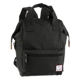 Cityrucksack Kangaroos, Gr. B/H/T: 24cm x 31cm x 20cm, schwarz, Nylon, unifarben, Rucks&auml;cke Cityrucksack, Freizeitrucksack Arbeitsrucksack Schulrucksack