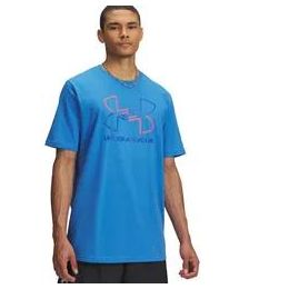 T-Shirt Under Armour "UA GL FOUNDATION UPDATE SS", Herren, Gr. XL, blau (blau atlantis, racer rot, royal), Single Jersey, Obermaterial: 60% Baumwolle, 40% Polyester, normal, Rundhals, eng eingefasste Kante, Shirts T-Shirt, gerade Passform, kurze &Auml;rmel, mit Logodruck, pflegeleicht