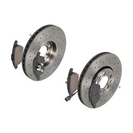 Brembo Bremsensatz-Vorderachse XTRA LINE / STANDARD SK8K0F4AJ8 Bremsensatz, Scheibenbremse vorne rechts links Gelocht/innenbel. 288mm f&uuml;r SKODA VW (SV