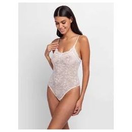 Stringbody Dorina "Origins", Damen, Gr. XL, N-Gr, beige (ivory), Spitze, Obermaterial: 85% Polyamid, 15% Elasthan, k&ouml;rpernah, Bodys Stringbody, Durchgehende Spitze, ohne B&uuml;gel, nicht wattiert