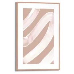 Poster Reinders "Abstrakt Wei&szlig;", beige (farbe bild(er): beige), B:20cm H:30cm T:1,6cm, MDF, Bilder, Poster