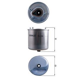Mahle Kraftstofffilter KL 780 &Oslash;92,0mm 92,0mm f&uuml;r MAZDA FORD VOLVO 1677518 1882099 AV6Q9155AA