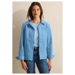Cordjacke Cecil, Damen, Gr. XL (44), blau (fresh light blau), Web, Obermaterial: 99% Baumwolle, 1% Elasthan; Futter: 100% Polyester, unifarben, normal normal, V-Ausschnitt, B&uuml;ndchen, Jacken, aus Baumwolle mit Stretchanteil