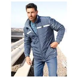 Steppjacke Marco Donati, Herren, Gr. 56, blau (rauchblau), 100% Polyester, gemustert, gestreift, unifarben, Jacken Steppjacke