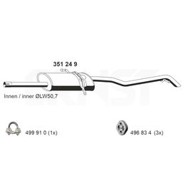 Ernst Endschalld&auml;mpfer 351249 f&uuml;r Mercedes