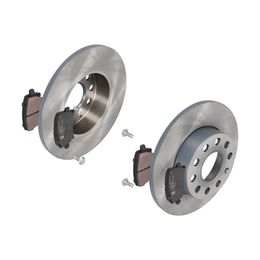 Blue Print Bremsensatz, Scheibenbremse vkbs0425 Hinterachse voll 260mm f&uuml;r Skoda VW SEAT Audi