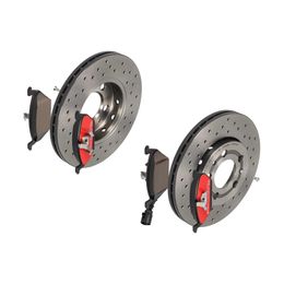 Brembo Bremsensatz-Vorderachse XTRA LINE SK8K0F0H75 Bremsensatz, Scheibenbremse vorne rechts links Gelocht/innenbel. 256mm f&uuml;r SKODA VW ROEWE (SAIC) (