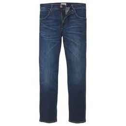 Stretch-Jeans Wrangler "Greensboro", Herren, Gr. 31, L&auml;nge 34, blau (for real), Denim/Jeans, Obermaterial: 85% Baumwolle, 14% Polyester, 1% Elasthan, straight fit lang, Jeans, Regular Straight fit