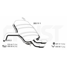 Ernst Endschalld&auml;mpfer 203111 f&uuml;r Skoda