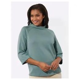 3/4-Arm-Shirt Inspirationen "Rollkragen-Shirt", Damen, Gr. 44, gr&uuml;n (jade), 50% Modal, 44% Polyester, 6% Elasthan, unifarben, Shirts 3/4-Arm-Shirt