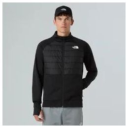 Fleecejacke The North Face "M REAXION 2.0 FLEECE HYBRID FULL ZIP JAC", Herren, Gr. S, schwarz (tnf schwarz heather), Obermaterial: 100% Polyester, normal, Jacken Fleecejacke, sportlicher Stil, leichte Synthetik-Isolierung, mit Rei&szlig;verschluss