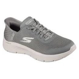 Slip-On Sneaker Skechers "GO WALK FLEX-GRAND ENTRY", Damen, Gr. 35, gr&uuml;n (olivgr&uuml;n), Textil, Schuhe, Slipper mit Slip-ins zum Schlupfen