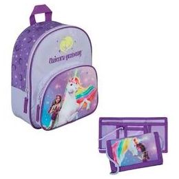 Kinderrucksack Undercover "Unicorn Academy", Kinder, Gr. B/H/T: 25,5cm x 30,5cm x 10cm, unicorn academy, Polyester, Rucks&auml;cke, inklusive Geldbeutel