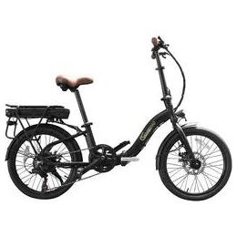 E-Bike SACHSENRAD "F2 mit Alarmanlage" Gr. 42, schwarz, Elektrofahrr&auml;der, 48cm, 20 Zoll (50,80cm), LCD-Steuerdisplay, Fahrmodus Pedelec, LED-Frontlicht, LED-R&uuml;cklicht