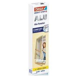 Insektenschutz-Fensterrahmen Tesa "Insect Stop ALU Comfort Fliegengitter f&uuml;r Fenster - 1.4 m : 1.5 m", schwarz (rahmen: wei&szlig; gewebe: schwarz), B:140cm H:150cm, Insektenschutzgitter, Insektenschutz f&uuml;r Fenster - Aluminiumrahmen