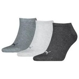 Sneakersocken Puma "Puma UNISEX SNEAKER PLAIN", Herren, Gr. 39-42, grau (anthraci, l mel grau, m mel grau), Baumwollmischung, Socken Sneakersocken, mit kleinem Logo