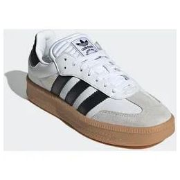 Sneaker Adidas ORIGINALS "SAMBA XLG", Damen, Gr. 38,5, wei&szlig; (cloud wei&szlig;, core schwarz, gum 3), Leder, Textil, Schuhe Sneaker, mit erh&ouml;hter Sohle und gepolsterter Zunge