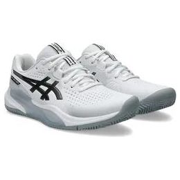 Tennisschuh asics "GEL-CHALLENGER 15 CLAY", Herren, Gr. 44, wei&szlig; (wei&szlig;, gunmetal), Synthetik, Schuhe, Sandplatzschuhe f&uuml;r Aschepl&auml;tze