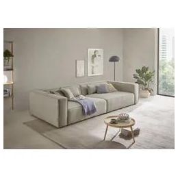 3-Sitzer "PIARA XXL, Sofa mit Kedernaht in Cord, Leinenoptik o. Strukturstoff", greige, B:316cm H:66cm T:136cm, 100% Polyester, LeGer Home by Lena Gercke, Sofas, schwarze F&uuml;&szlig;e, bequemer Sitzkomfort, extra tiefe Sitzfl&auml;che