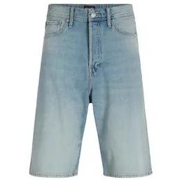 Jack & Jones Bermudas JACK & JONES "JJIRON JJORIGINAL SHORTS MF 328 SN", Herren, Gr. XS, N-Gr, blau (blau denim), Denim/Jeans, Obermaterial: 100% Baumwolle, unifarben, relaxed fit knielang, Hosen Bermudas