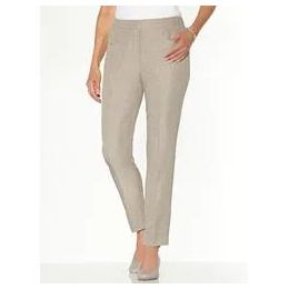 Schlupfhose Classic Basics, Damen, Gr. 27, Kurzgr&ouml;&szlig;en, beige (sesam, meliert), 100% Polyester, meliert, Hosen Schlupfhose