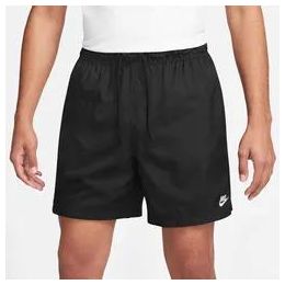 Shorts Nike SPORTSWEAR "Nike Club Men's Woven Flow Shorts", Herren, Gr. XL, N-Gr, schwarz, wei&szlig;, Web, Obermaterial: 100% Polyester, unifarben, kniefrei, Hosen Shorts, aus leichtem Webmaterial mit Mesh-Futter, pflegeleicht, elastisch