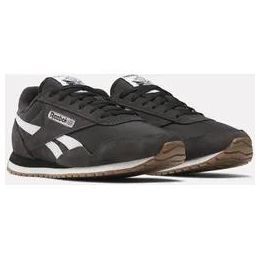 Sneaker Reebok CLASSIC "CLASSIC AZ", Herren, Gr. 44,5, washed schwarz, schwarz, chalk, Leder, Synthetik, Textil, Schuhe Sneaker