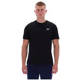T-Shirt Reebok "CODY SMALL LOGO CREW NECK SS TEE", Damen, Gr. M, schwarz, Obermaterial: 100% Baumwolle, normal, Rundhals, Shirts T-Shirt