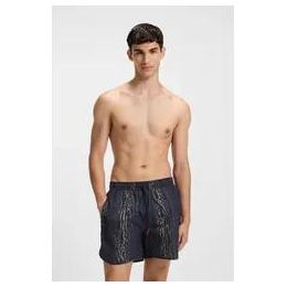 Badeshorts HUGO UNDERWEAR "Jose", Herren, Gr. XXL (56), N-Gr, open miscellaneous 988, Microfaser, Obermaterial: 100% Elastomultiester, Badehosen Badeshorts, elastischer Bund, bedruckt, schnelltrocknend