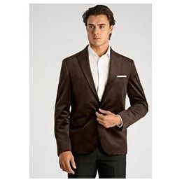 Anzugsakko LINDBERGH "Sakko Slim Fit", Herren, Gr. 48, braun, Obermaterial: 100% Polyester; Futter: 95% Polyamid, 5% Elasthan, Sakkos